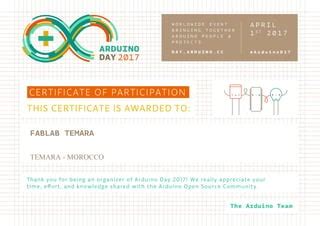 Arduino Day Certificate PPT