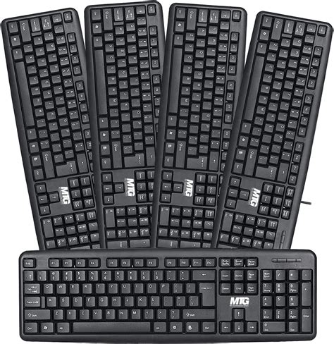 Mtg Wired Computer Keyboard Basic Keyboard With 5ft Usb A Cable 104 Keys