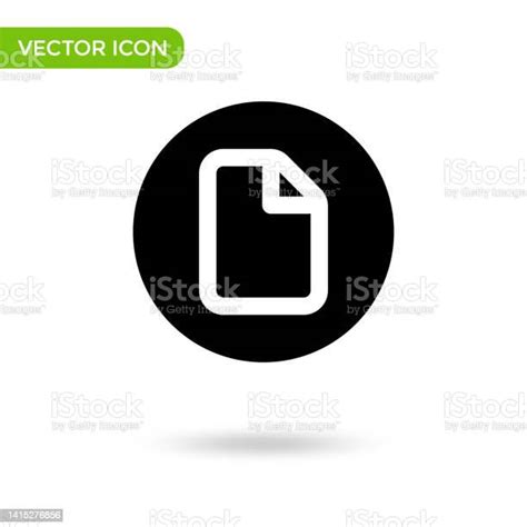 문서 페이지 아이콘입니다 흰색 배경에 고립 된 최소한의 창조적 인 아이콘 벡터 일러스트 레이 션 기호 표시 개념에 대한 스톡