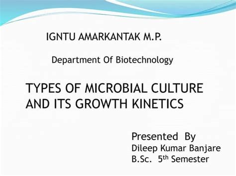 Continous And Batch Culture Ppt
