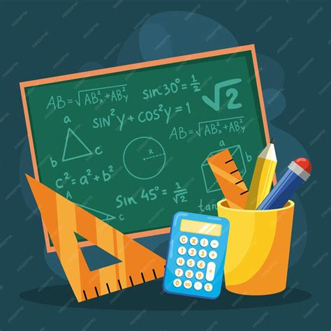 Premium Vector Cartoon Math Class Concept Background Vector Illustration