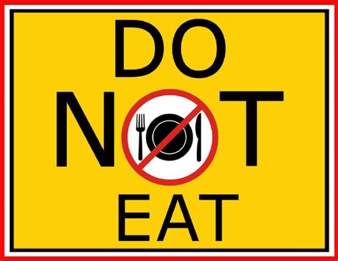 Do Not Eat Sign Printable Pdf
