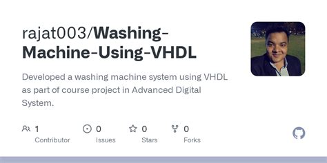 GitHub Rajat Washing Machine Using VHDL Developed A Washing Machine System Using VHDL As
