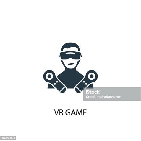 Vr 게임 아이콘입니다 간단한 요소 그림입니다 Vr 게임 컨셉 심볼 디자인 웹 및 모바일에 사용할 수 있습니다 3차원 형태에 대한 스톡 벡터 아트 및 기타 이미지 Istock
