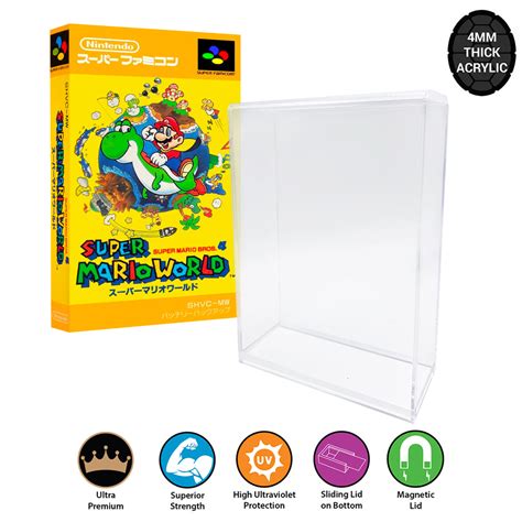 Acrylic Hard Case For Super Famicom Video Game Box 4mm Thick Uv And Sl