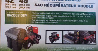 Mtd 19a30031oem Double Bagger For Riding Lawn Mowers 42 Inch And 46