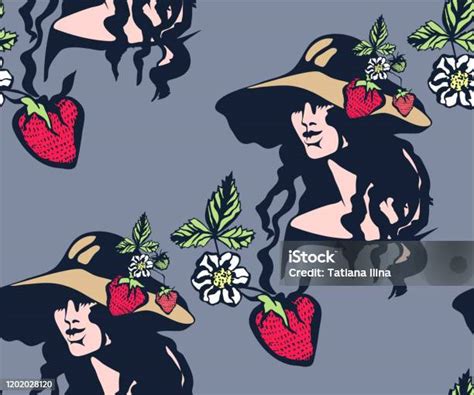 벡터 배경 손으로 패션 모델과 이국적인 그린 손으로 그린 잉크 일러스트 벡터 패턴입니다 섬유 천 벽지 스크랩북 인쇄 개념에 대한 스톡 벡터 아트 및 기타 이미지 Istock