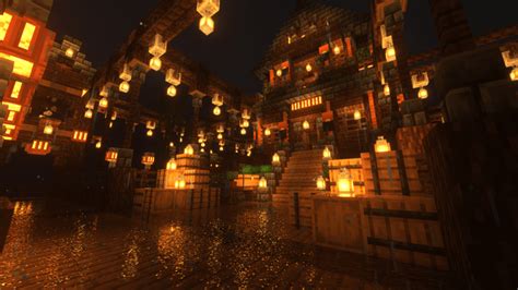The Way Seus Renewed Interacts With Lights And Heavy Rain Looks So Beautiful R Minecraft