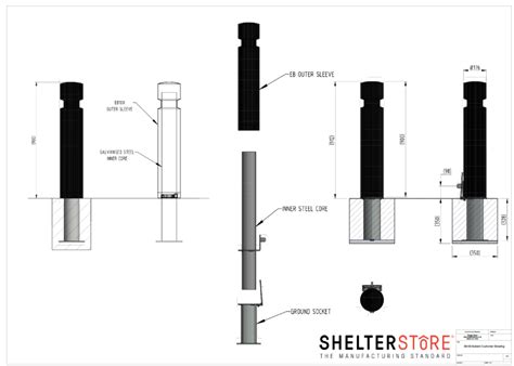 Bollard Design Standards Large Recess Stainless Steel Bollard