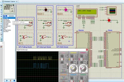 Spi Transmit Data In Stm32 Polling Interrupt Dma Mode Proteus