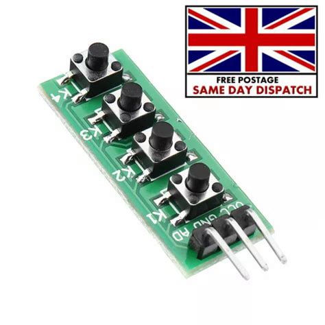 Arduino Keypad 4 Button Key Module Switch Keyboard For Uno Mega2560