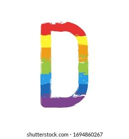 Letter D Alphabet Isolated Outline Symbol Stock Vector Royalty Free Shutterstock