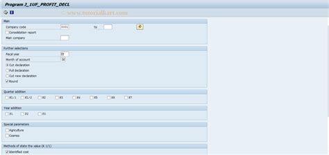 J UF PD SAP Tcode Profit Declaration