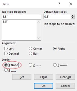 Add Or Remove Dots In Table Of Content In Word Software Accountant