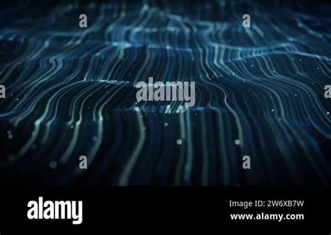 Abstract Light Fiber Strings Flowing Background Loop 4k Animation Of