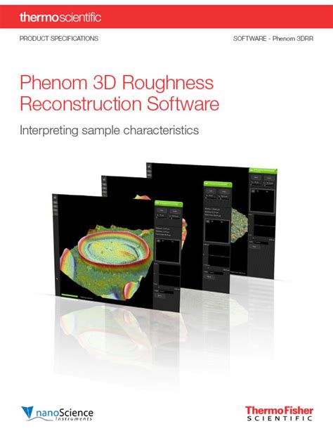 Phenom 3d Roughness Reconstruction Software Nanoscience Instruments