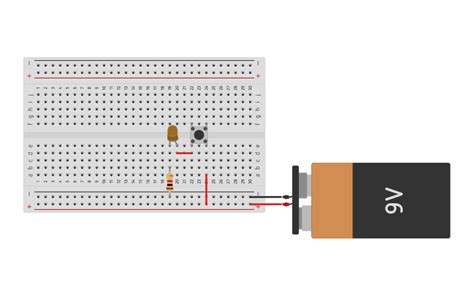 circuit design 5 circuito com botão tinkercad