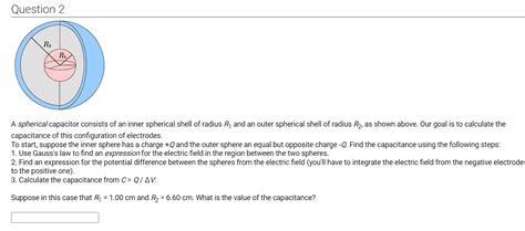 Solved Ouestion 2a Spherical Capacitor Consists Of An Inner