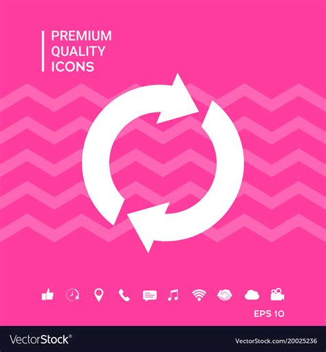 Reset Button Reload Arrows Royalty Free Vector Image