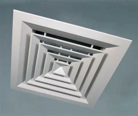 Powder Coated 12 X 12 Inch Square Air Diffuser For Commercial At