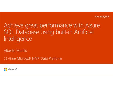 Pdf Achieve Great Performance With Azure Sql Database Using Built In