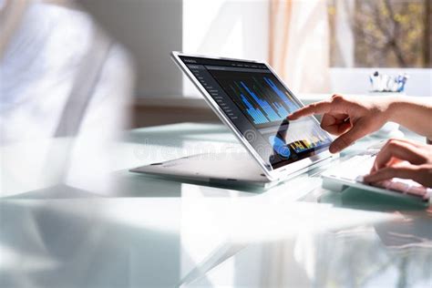 Data Analyst Using Data Analytics Stock Image Image Of Reports Graph