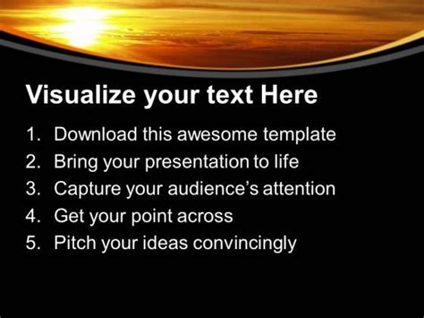 Sunrise Clouds With Bright Light Powerpoint Templates Ppt Backgrounds For Slides 0313