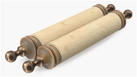 rolled up paper scroll old 3d model 29 3ds blend c4d fbx max