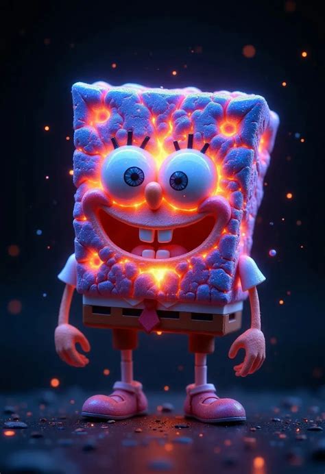 Spongebob Glowing Galaxy In Cosmic Colors Stable Diffusion Ai Image