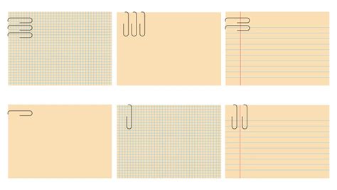 Cute Notepad Pages Set Vertical Paper Sheet Vector Image