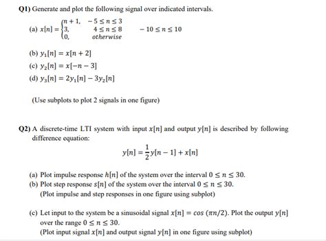 Solved Solve The Below Questions In Matlab And Submit Your