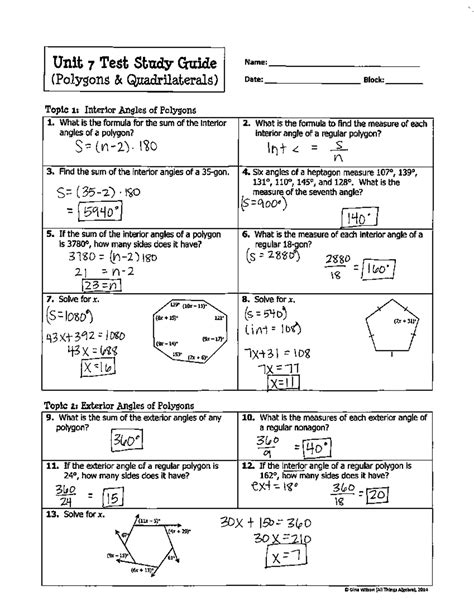 Unit Test Review Key Answer Key Studocu