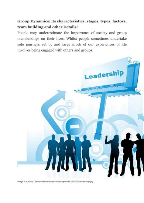 Psychology Group Dynamics Group Dynamics Its Characteristics