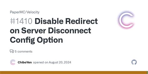Disable Redirect On Server Disconnect Config Option · Issue 1410