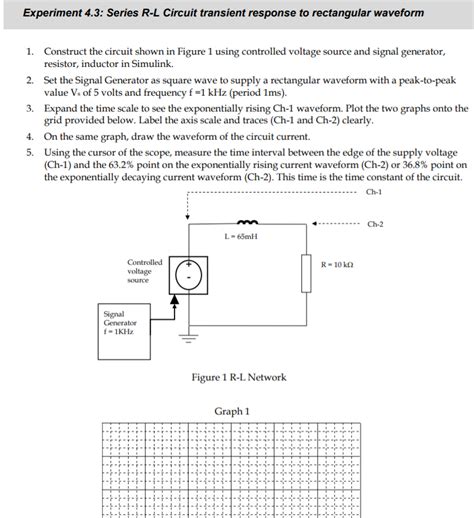 Solved Experiment Series R L Circuit Transient Response Chegg