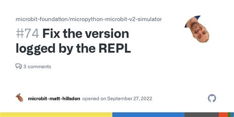 fix the version logged by the repl · issue 74 · microbit foundation