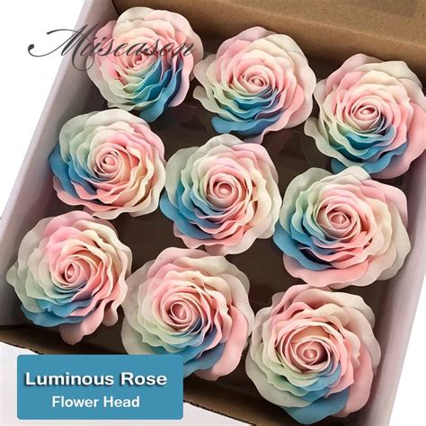 컬러풀 비누 장미 머리 빛나는 꽃 머리 발렌타인 데이 선물 Diy 웨딩 홈 장식 핸드 플라워 아트 지름 8cm인공 And 건조 꽃 Aliexpress