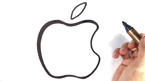 logo apple drawing how to draw apple logo step by step very easy