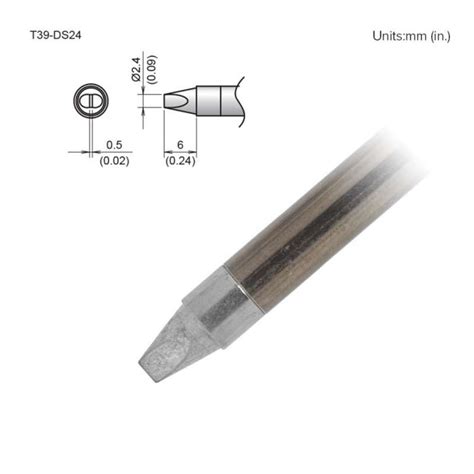 T39 Series Soldering Tip Chisel V Groove 2 4 X 6mm Fx 9701 9702