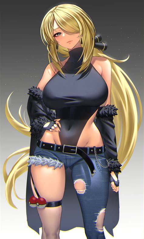 Cynthia Pokemon And More Drawn By Anima Togashi Danbooru