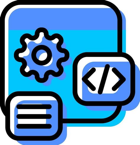 Setting Web Coding Or Programming Icon In Blue And Black Color In Coding Black Color Color