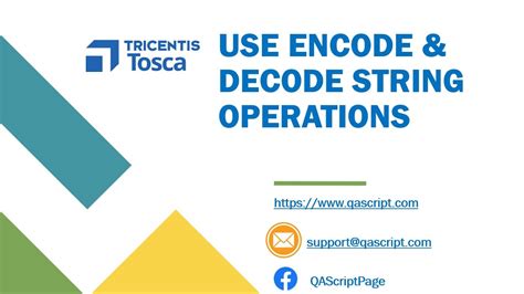 Tosca Tutorial Lesson 40 Use Base64 String Operations Encode And Decode Text Youtube
