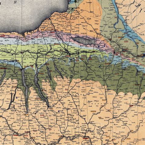 Geological Map New York Geologic Map Of New York Science Map Etsy