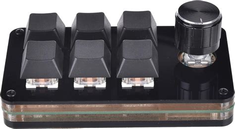 6 Keys USB Keypad Programming Macro Pad With 1 Knobs Macro Mechanical Gaming Keyboard Handed