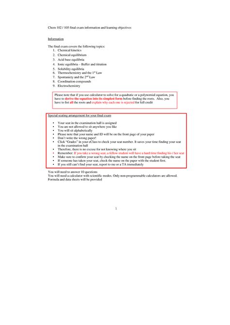 Final Exam 2016 Questions And Answers Warning Tt Undefined Function 32 Chem 102 105