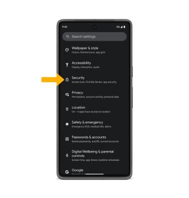 Google Pixel GQML Secure My Device AT T