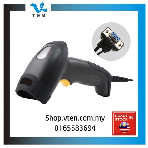 Barcode Scanner Laser Rs232 Serial Port Cash Register Super Storage Barcode Pengimbas Label Kod