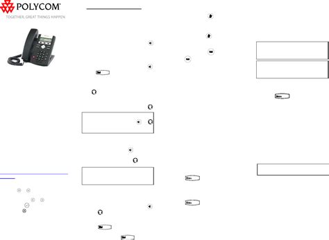Handleiding Polycom SoundPoint IP 335 Pagina 1 Van 2 Engels