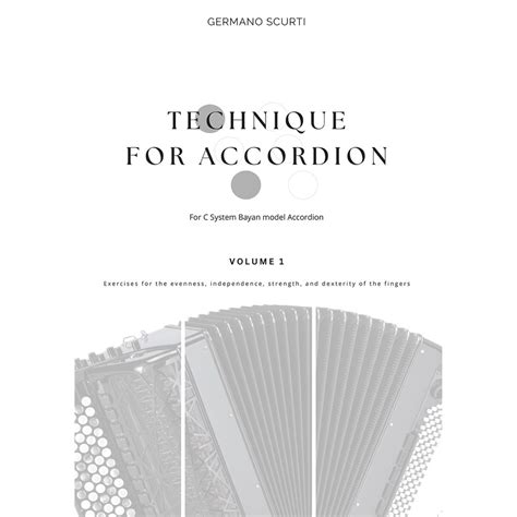 Technique For Accordion For C System Bayan Volumes 1 4 Published By Ars Spoletium Accordions