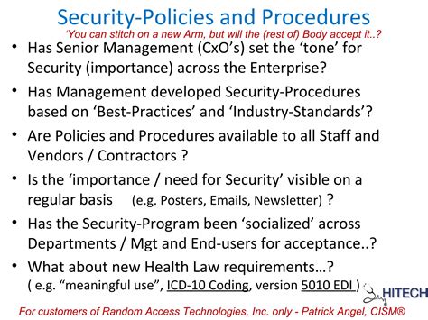 Security Framework For Hipaa Hitech Ppt